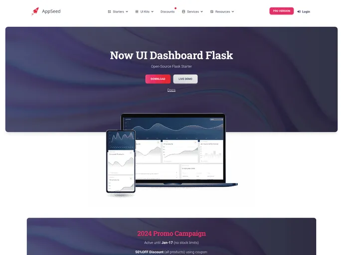 Flask Dashboard Now Ui