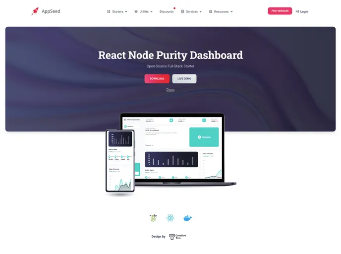 React Purity Dashboard 8387