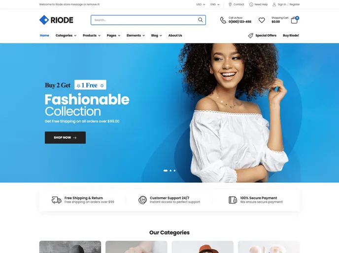 Vue Nuxt Ecommerce Template