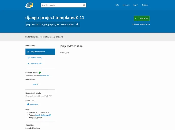 Django Project Templates