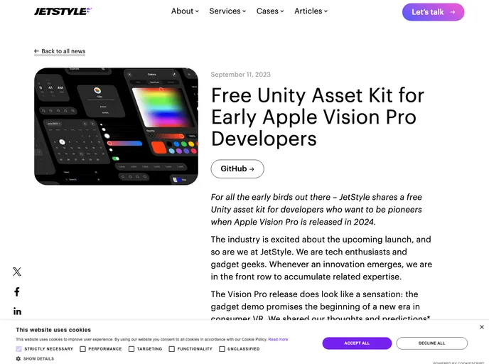 Apple Vision Pro UI Kit