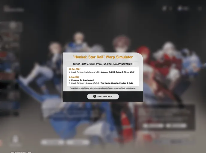 HSR Warp Simulator