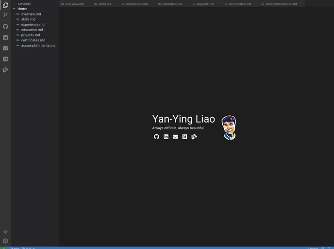 React Vscode Portfolio