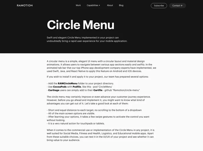 Circle Menu
