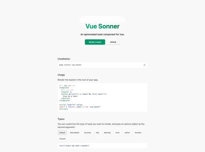Vue Sonner